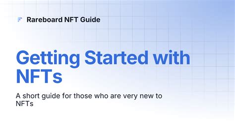 Getting Started With Nfts Rareboard Nft Guide