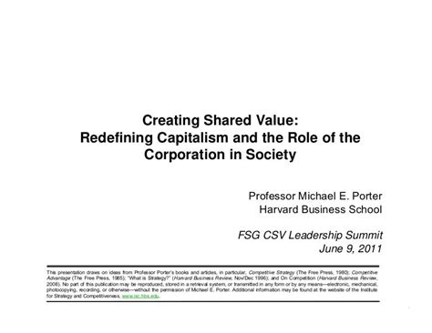 Portercreating Shared Value