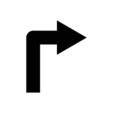 Right Turn Arrow Icon Design Template Vector Vector Art At Vecteezy