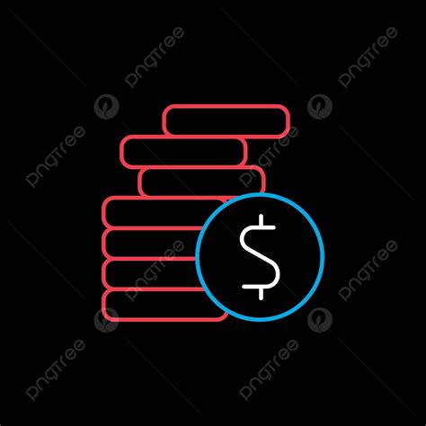 Coins Stack Vector Icon Vector Finances Sign Coin Illustration Symbol