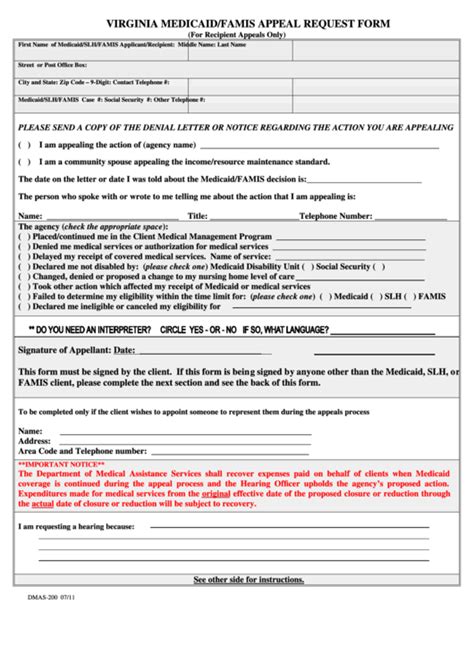 Printable Medicaid Application Form Virginia Printable Form 2024