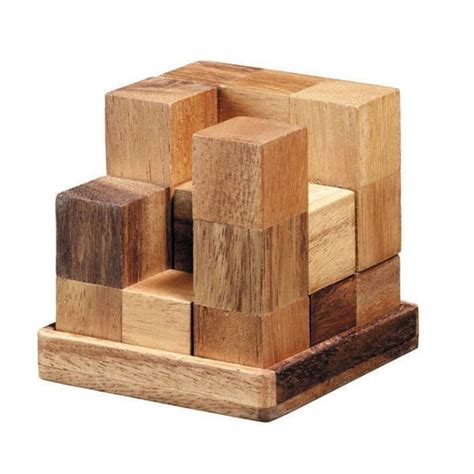 Wooden Toy Soma Cube Puzzle Games The Organic Natural Puzzle Game
