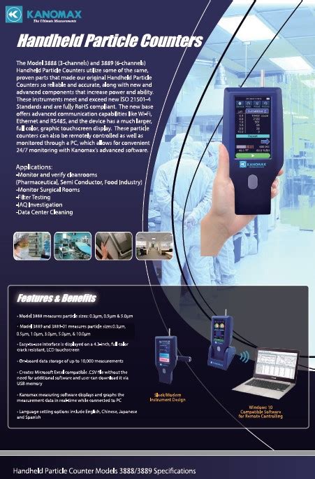 Handheld Particle Counters Model 3888 3889 And 3889 01 Kanomax