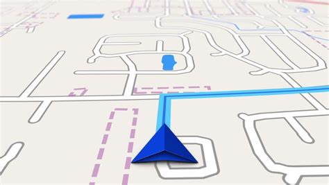GPS Navigation Concept Arrow Moving Forward On A Map Seamless Loop Stock Footage Video