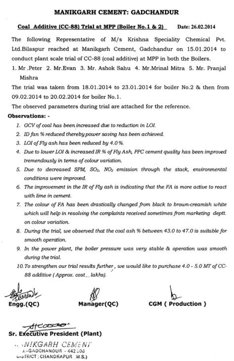 Cleaner Coal Technology Cc 88 Successfully Demonstrated At Manikgarh