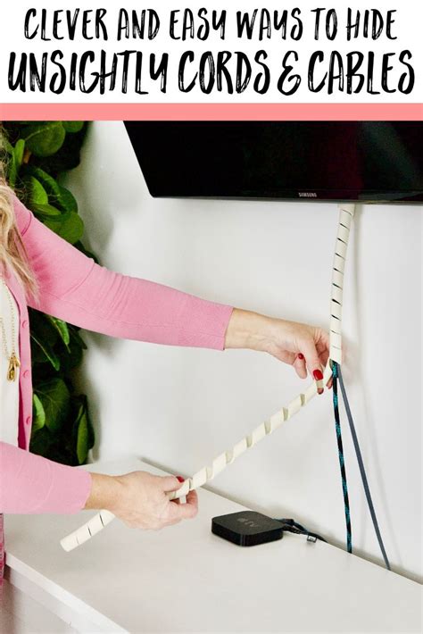How To Hide Cords And Wires Simple Fixes Hide Electrical Cords Hide Tv Wires Hide Cords