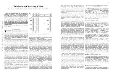 Tail Erasure Correcting Codes Papers With Code