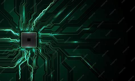 Premium Vector Abstract Technology Chip Processor Background Circuit Board And Html Code3d