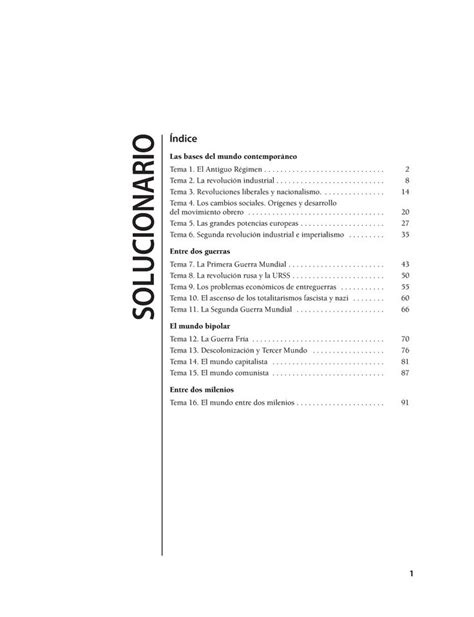 Historia Santillana Solucionarios 1 Índice Las Bases Del Mundo