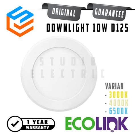 Jual Lampu Ecolink Led Downlight Edl190b 10 Watt Bulat 10w 10 Watt 10watt 6500k Jakarta