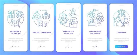 onboarding mobile app screen with blue gradient marketing strategies