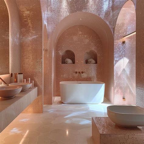9 Trendy Pink Bathroom Tile Inspiration Ideas • Artfasad