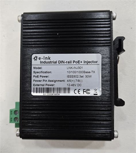 E Ink Lnk Inj301 Gigabit High Power Poe Injector Used Igam