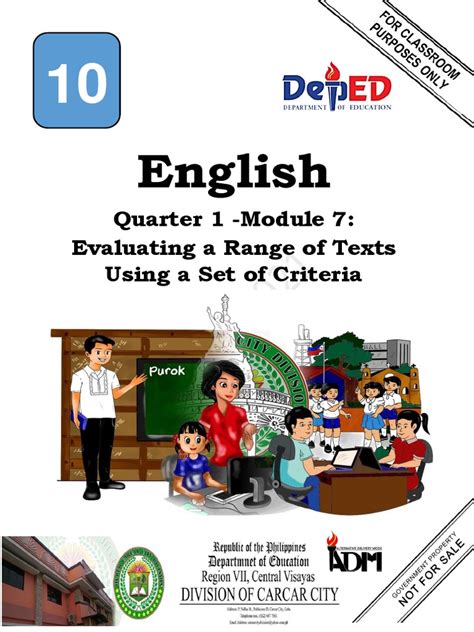 English 10 Slm Q1 M7 L1 Cc V2 0 Released26oct21 Pdf Reason Learning