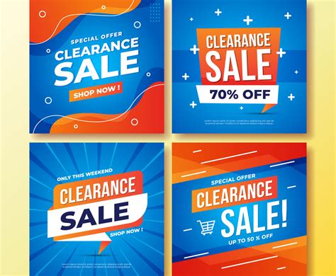 Clearance Sale Social Media Post Freevectors