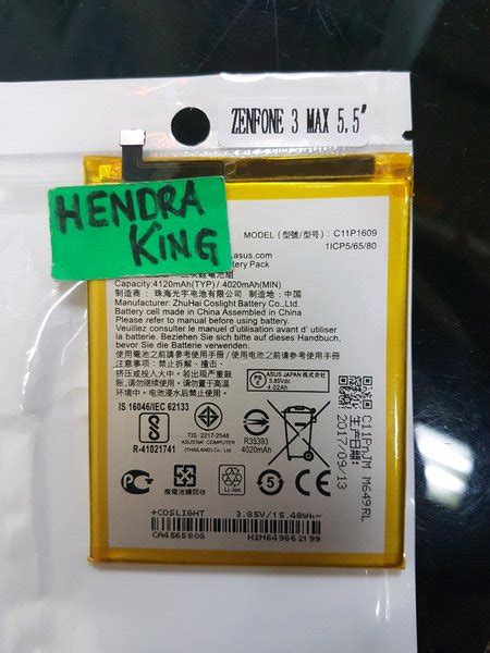 Harga Baterai Asus Zenfone Max C P Ori Anton Sparepart