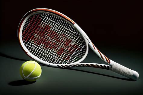Premium Ai Image Tennis Racket And Ball Generative Ai