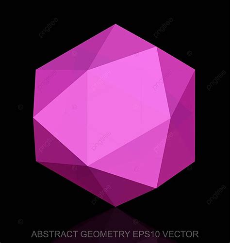 Lowpoly Pink Octahedron In Abstract Stereometry Vector Eps 10 Design Vector Dimensional Eps
