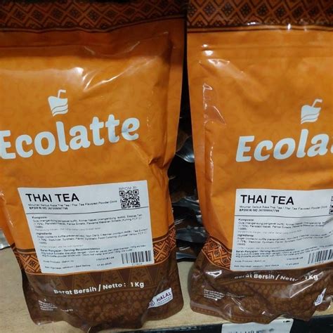 Jual Ecolatte Thai Tea 1kg Shopee Indonesia