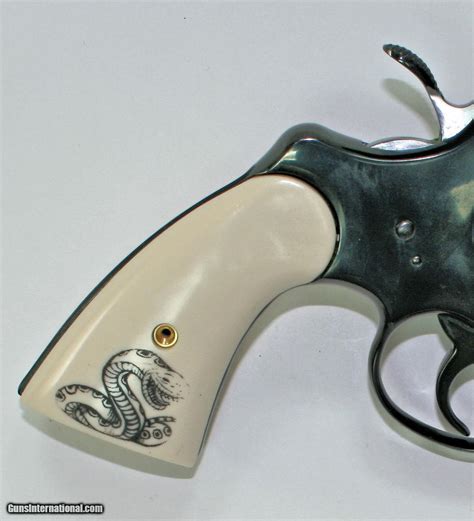 Colt Python Ivory Like Grips Small Panel With Python For Sale