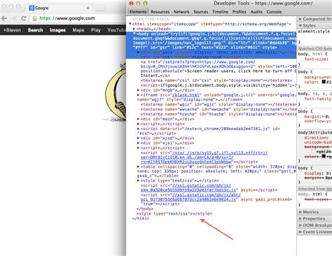Css Chrome 25 Empty Style Tag At The End Of Every Page Stack Overflow