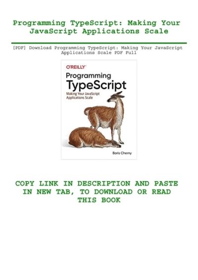 Pdf Download Programming Typescript Making Your Javascript Applications Scale Pdf Full