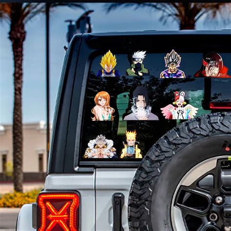 Anime D Motion Car Stickers One Piece Naruto Dragon Ball Demon Slayer Jujutsu Kaisen Self