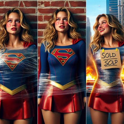 Supergirl Webbed On Wall By Popooobb On Deviantart