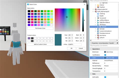 How To Colour Accesoriesskintone With Click Detector Scripting