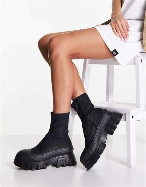 Asos Design Anarchy Bottines Chunky à Bout Renforcé Noir Asos