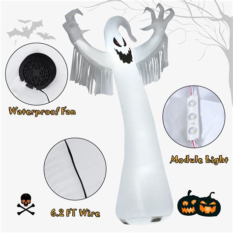 Costway 12ft Inflatable Halloween Ghost Decoration For Outdoor Yard