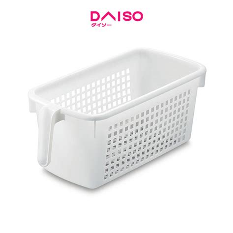 Jual Daiso Long Basket With Handle White Jakarta Selatan Daiso
