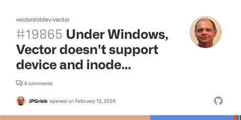 Under Windows Vector Doesn T Support Device And Inode Fingerprinting