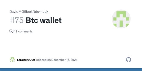 Btc Wallet · Issue 75 · Davidmgilbert Btc Hack · Github