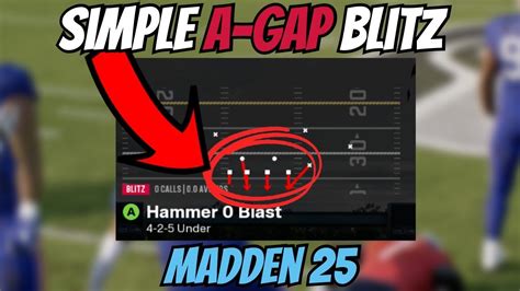 Easiest Blitz In The Game Nickel 425 Under Blitz Scheme Madden 25