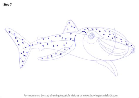 How To Draw Destiny From Finding Dory Finding Dory Step By Step