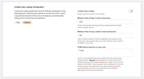 Lazy Loading Feature Urlslab