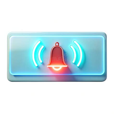 Glowing Notification Banner With Rotating Icons Stock Illustration