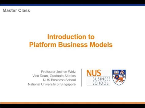 Jochen Wirtz On Linkedin Master Class Platform Business Models