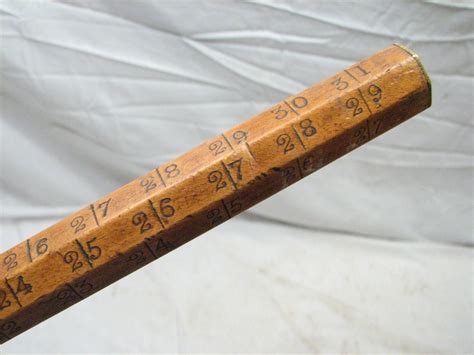 Antique Belcher Octagonal Lumber Logging Board Scale Rule Wood Tool Log