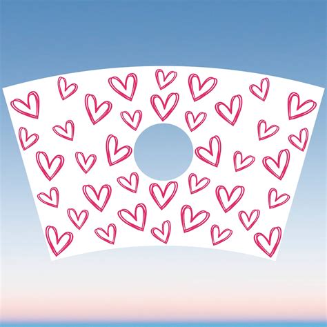 Valentine Heart SVG Starbucks Cup Wrap SVG Valentines Day Xoxo Love