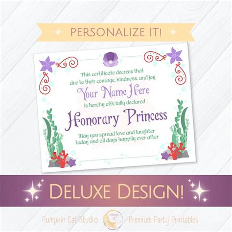 Custom Birthday Certificate Personalized Party Favor And Birthday Gift