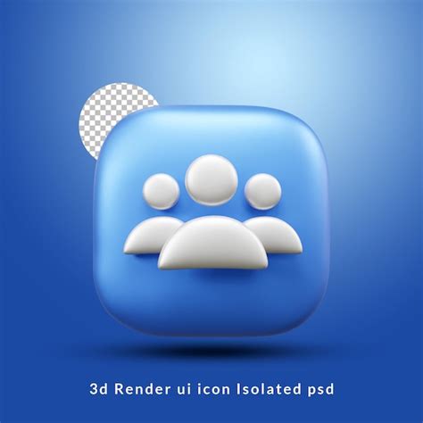 Icono De Interfaz De Usuario De Usuario Render 3d Aislado Archivo PSD