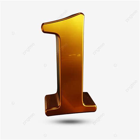 Renderização 3d Número 1 Dourado PNG 3d Png Transparente Dourado
