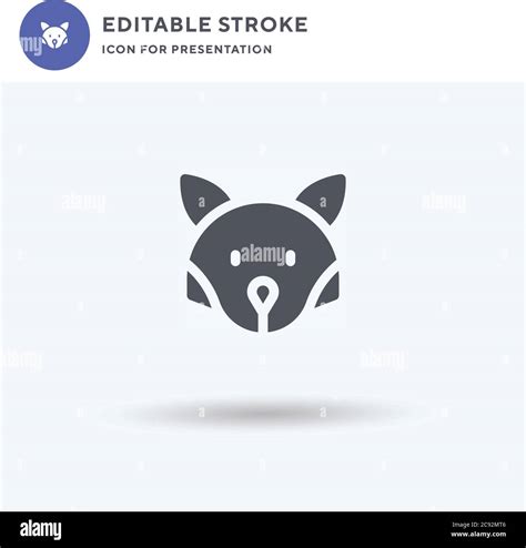 Fox Icon Vector Filled Flat Sign Solid Pictogram Isolated On White