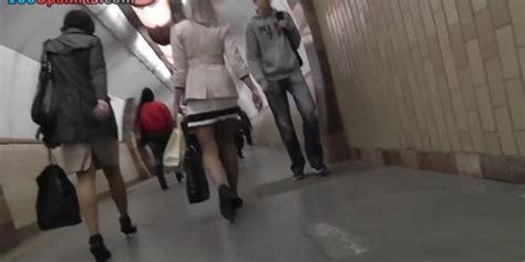 This Xxx Upskirt Action Was Filmed In The Subway Office Lady