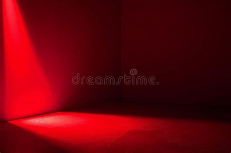 Red Empty Room With Red Wall And Spotlight Stock Illustration Illustration Of Empty Room