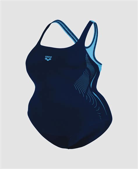 Damen Badeanzug Grafik Print Plus