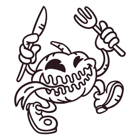 Design Png E Svg De Desenho De Abóbora De Halloween Para Camisetas