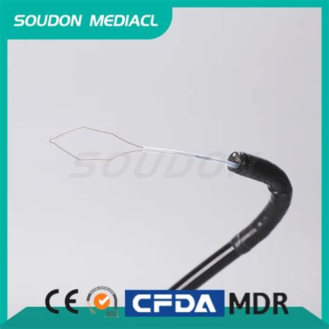 25mm Loop Width Disposable Polypectomy Snare For Esd With White Handle Disposable Polypectomy